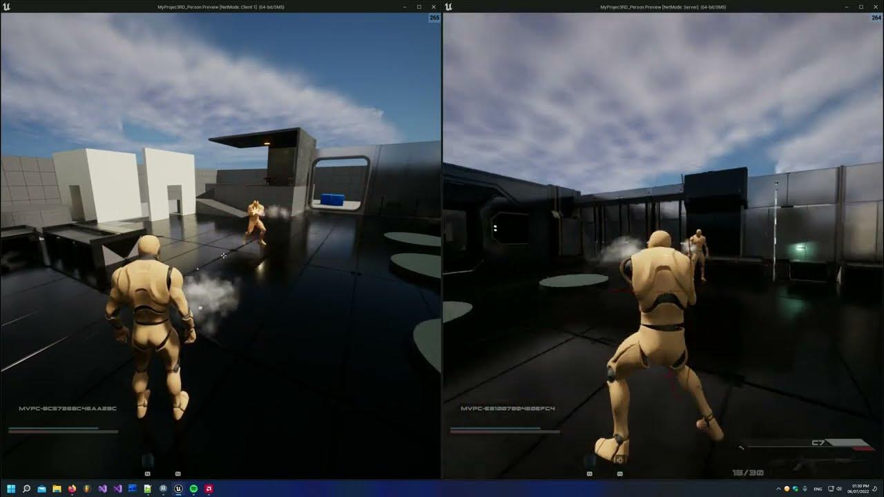 ExDev- Full Weapon Multiplayer Replication Test (UE5 Unreal engine 5 ...