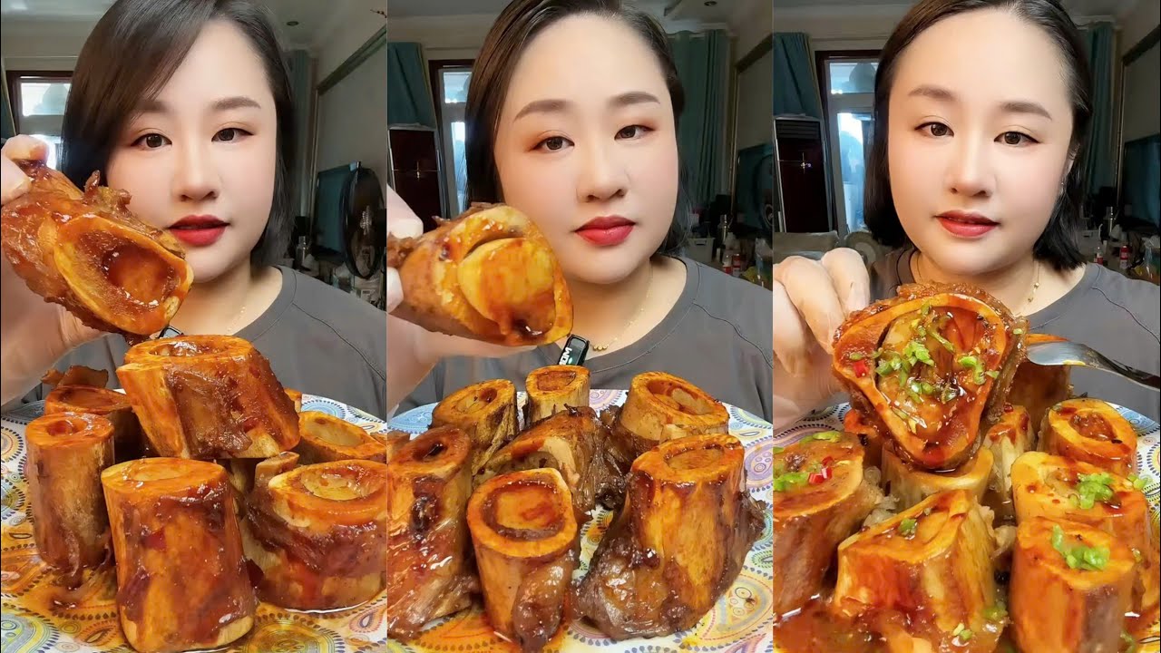 MUKBANG ASMR Eating roasted big bone marrow so yummy - KOKIKE - YouTube