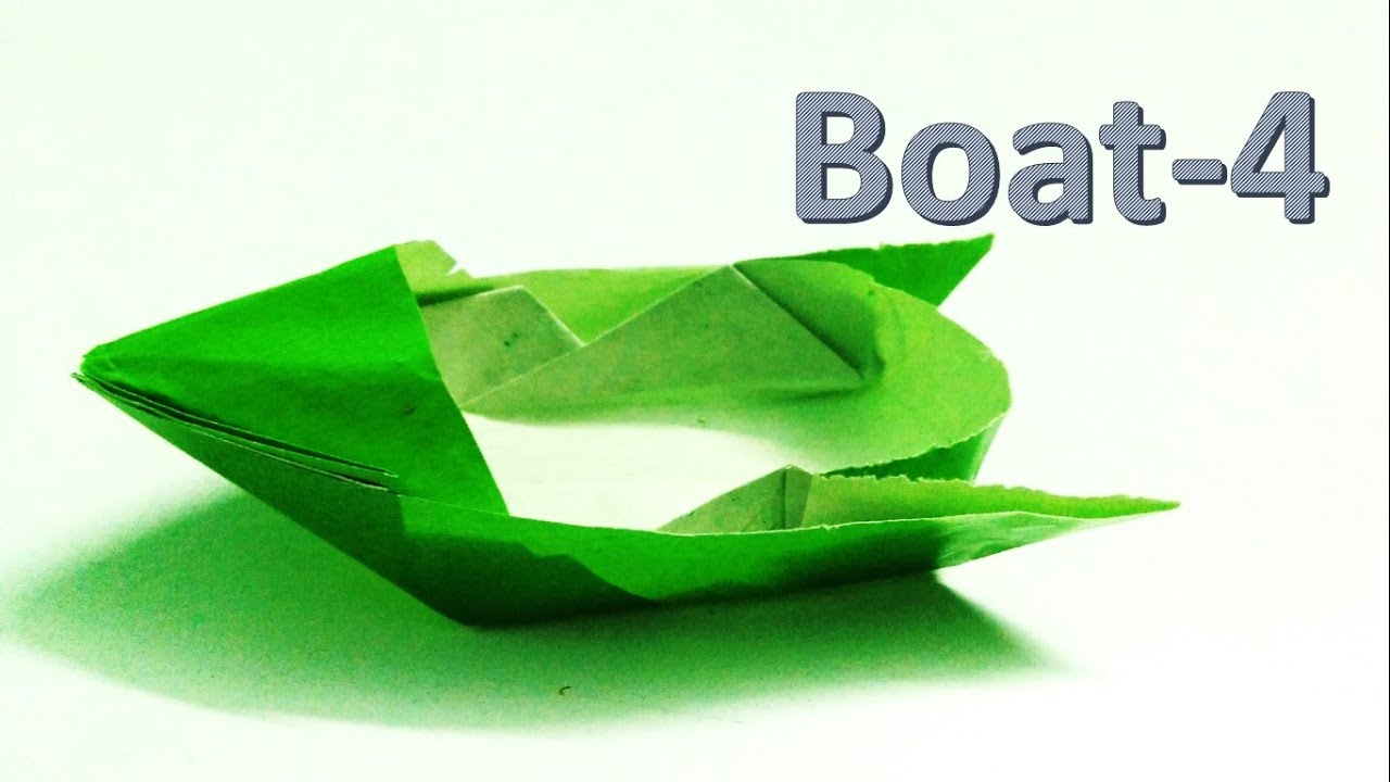 How to make an origami boat which can float-Boat 4 - YouTube