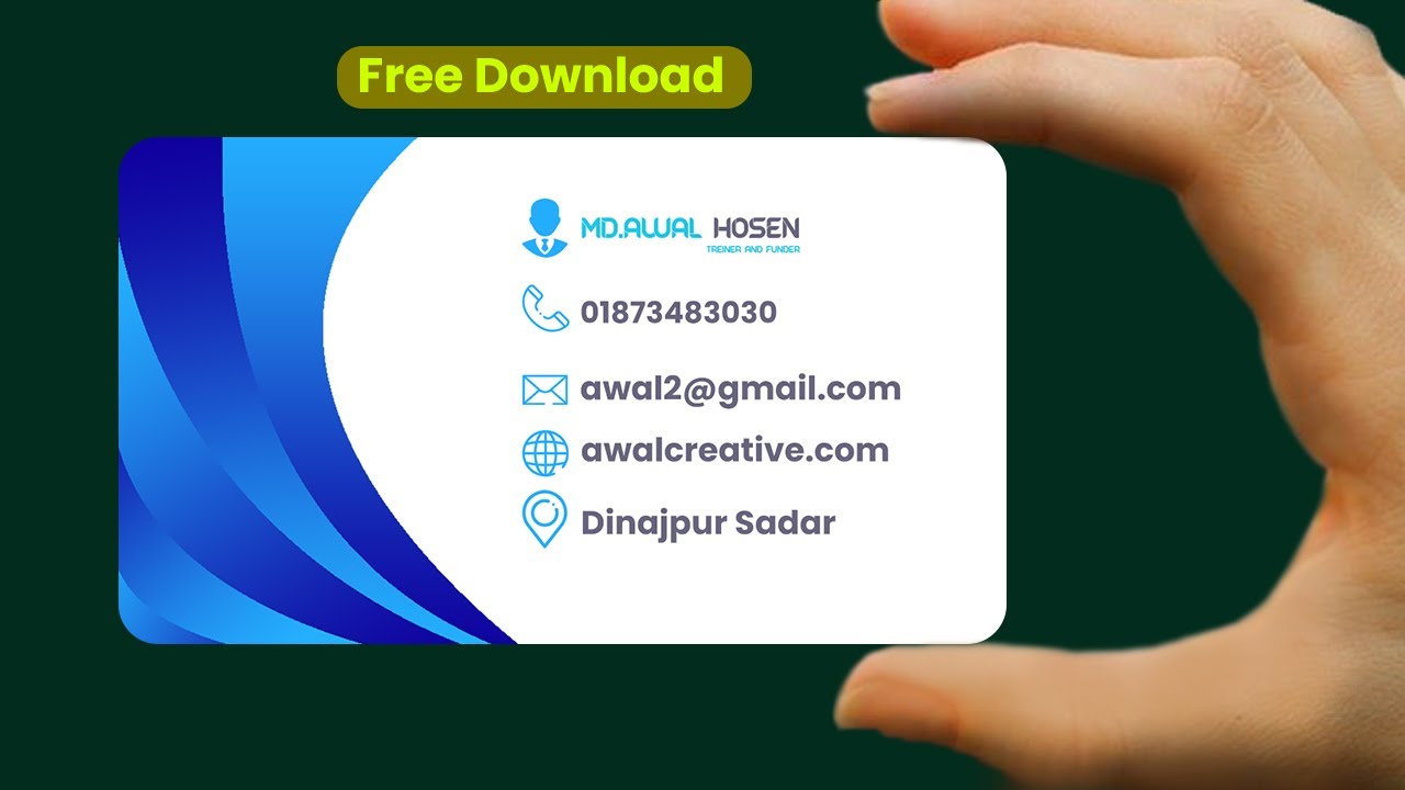 Visiting card design in photoshop | How to Create Visiting Card Design ...