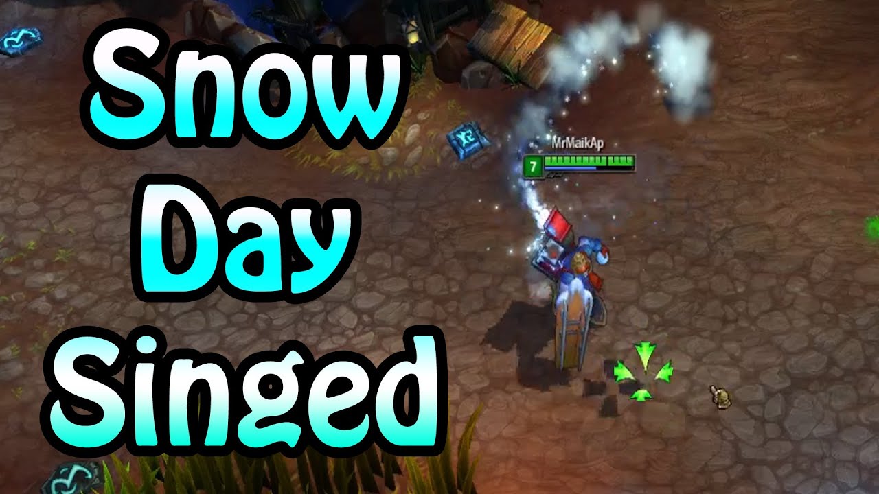 Snow Day Singed Skin Spotlight | League of Legends | Pre Release Skin ...