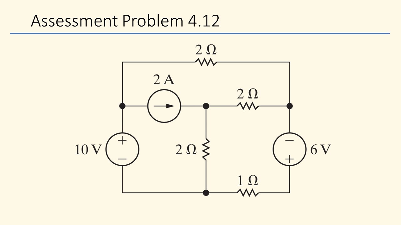 Assessment Problem 4.12 (Nilsson Riedel) Electric Circuits 10th Edition ...