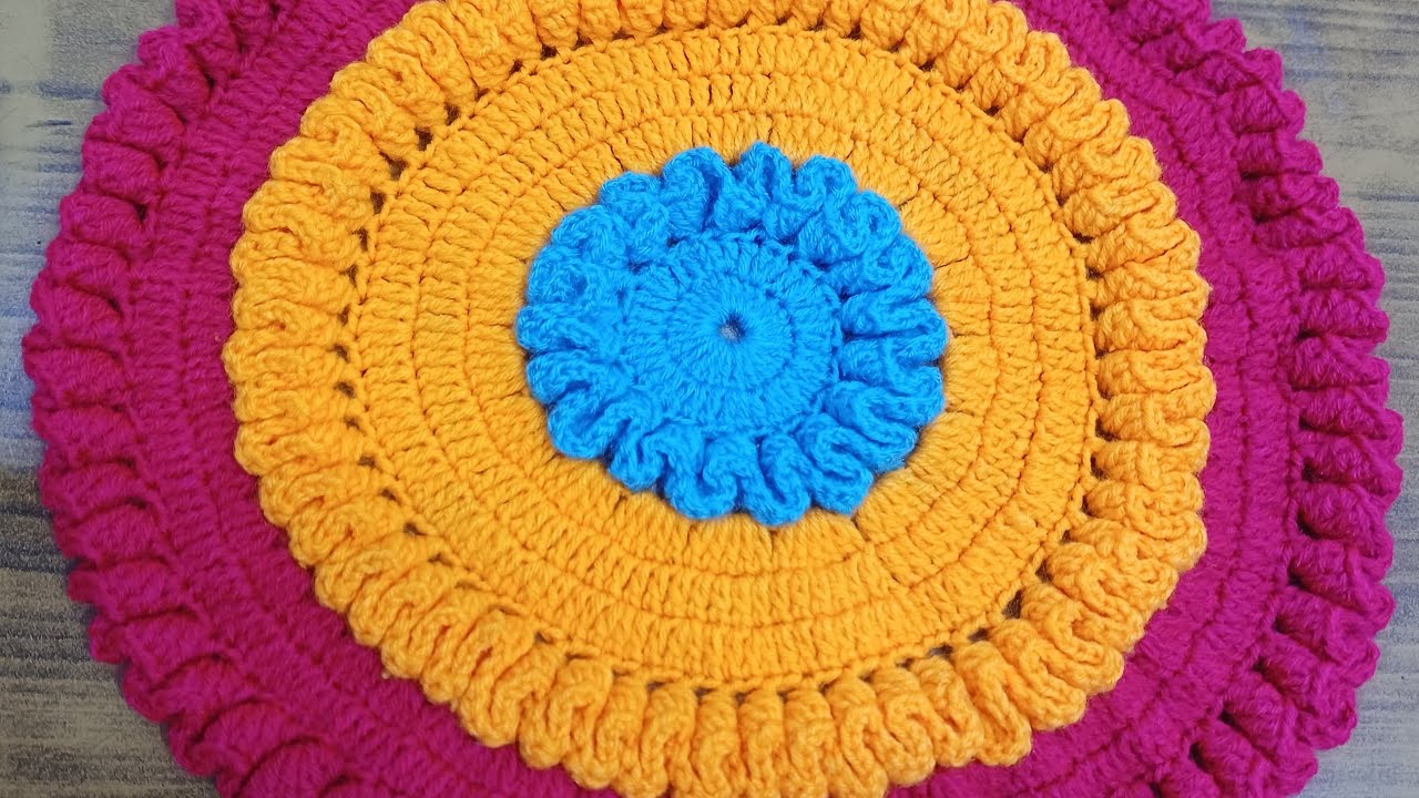 Beautiful Thalposh Design / Crochet Thalposh / Unique Thalposh / Easy ...