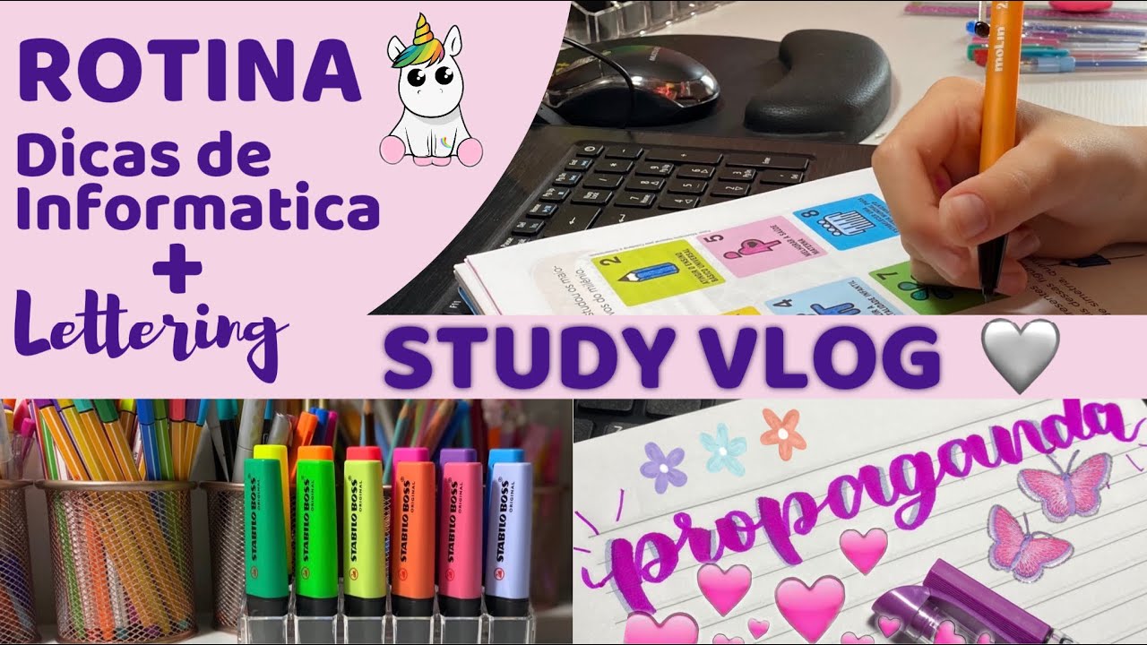 STUDY VLOG | ROTINA DE AULAS ON LINE com Dicas de Informática + TITULOS ...