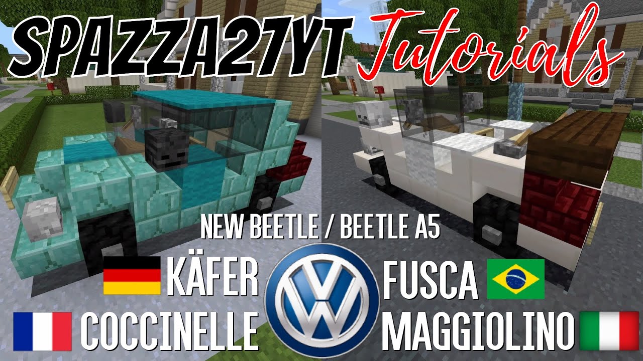 Minecraft Volkswagen VW Beetle A5 / New Beetle Tutorial - YouTube