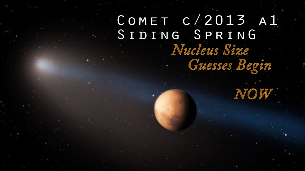 Comet c/2013 A1 Siding Spring - Nucleus size guesses begin Now. - YouTube