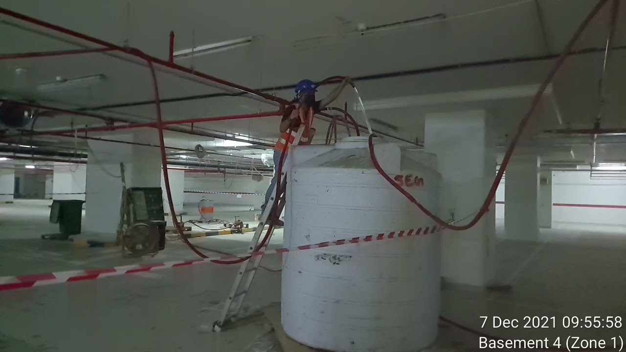 Fire fighting 🔥 Flushing activity (Preliminary stage) at Basement level ...