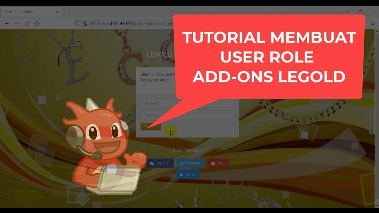 LEGOLD Tutorial Membuat User Role Add Ons - YouTube