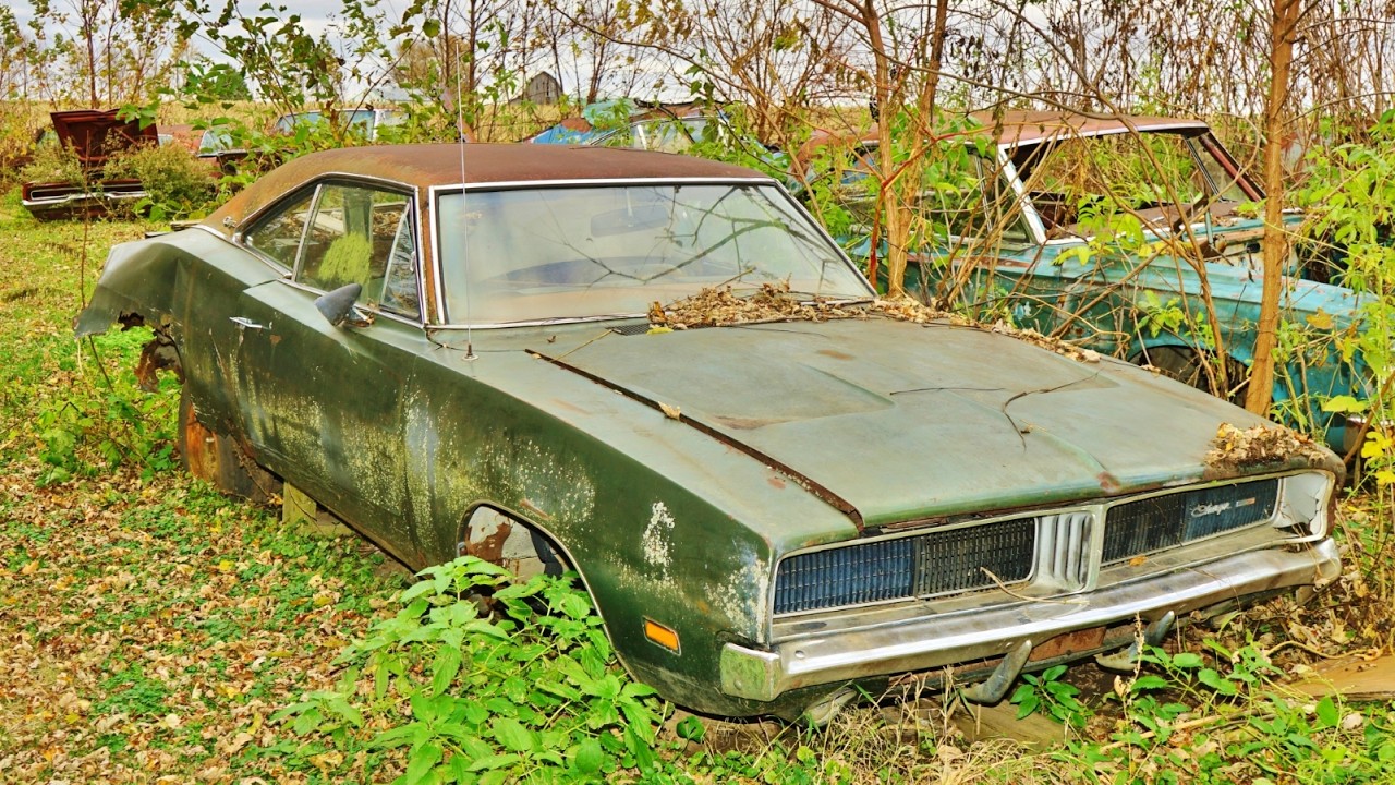 FARM FIELD FULL of Rare Mopars! - YouTube
