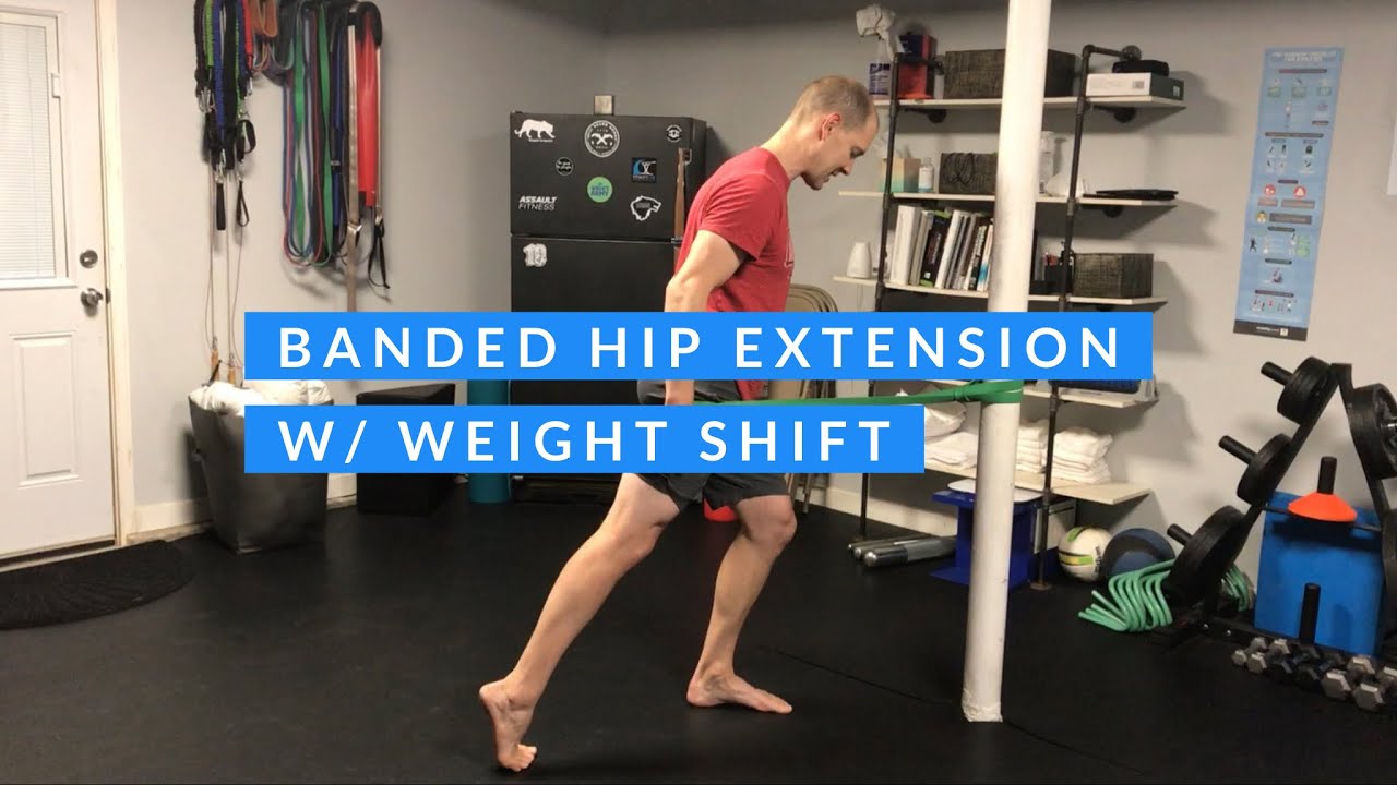 Banded Hip Extension w/ Weight Shift - YouTube