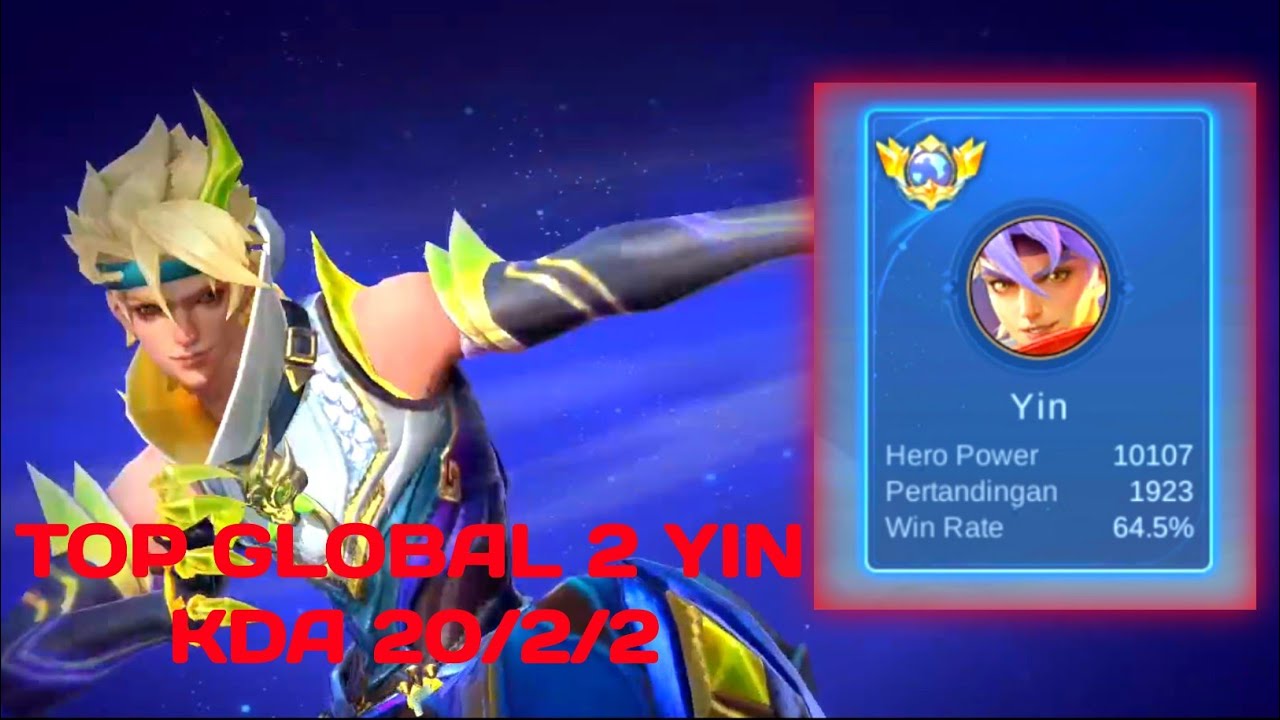 GAMEPLAY DARI TOP GLOBAL 2 YIN|SKIN STARLIGHT-MOBILE LEGEND - YouTube