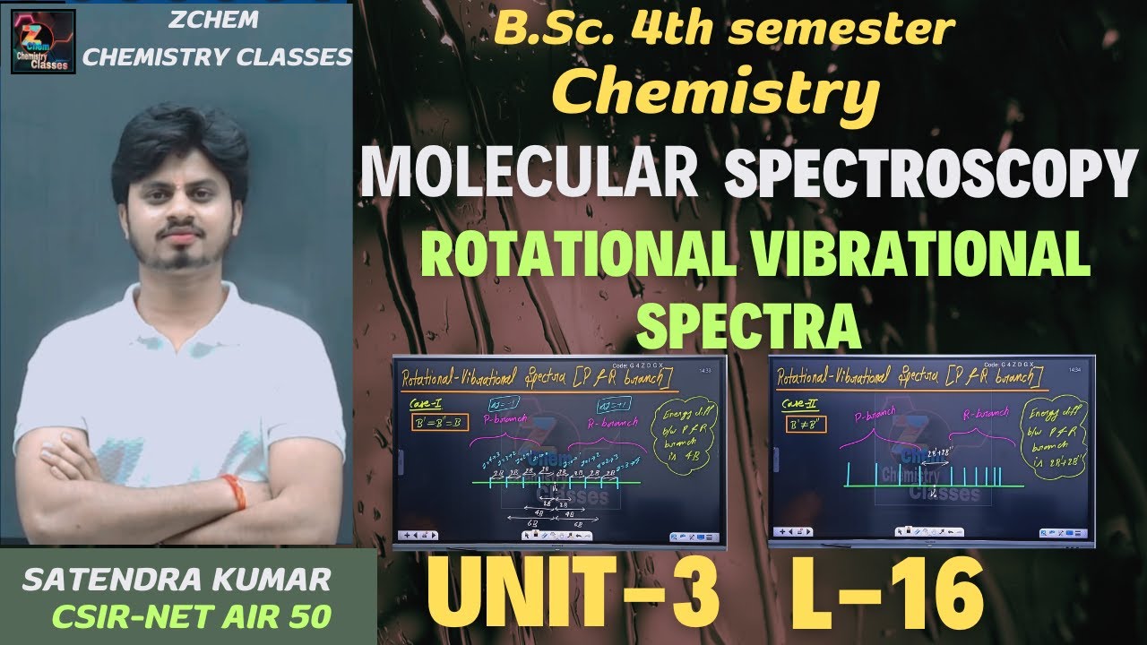 (L16) Rotational Vibrational spectra || Energy of PQR Branch ...