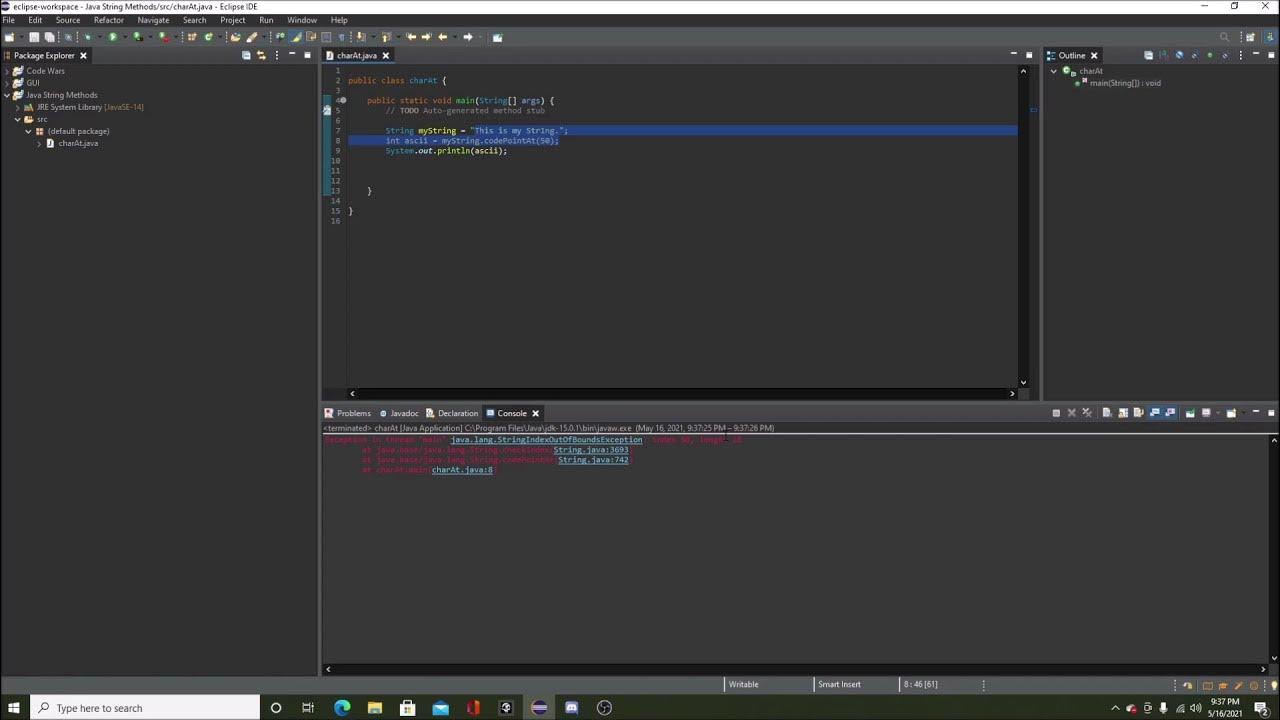 Java codePointAt() Method - YouTube