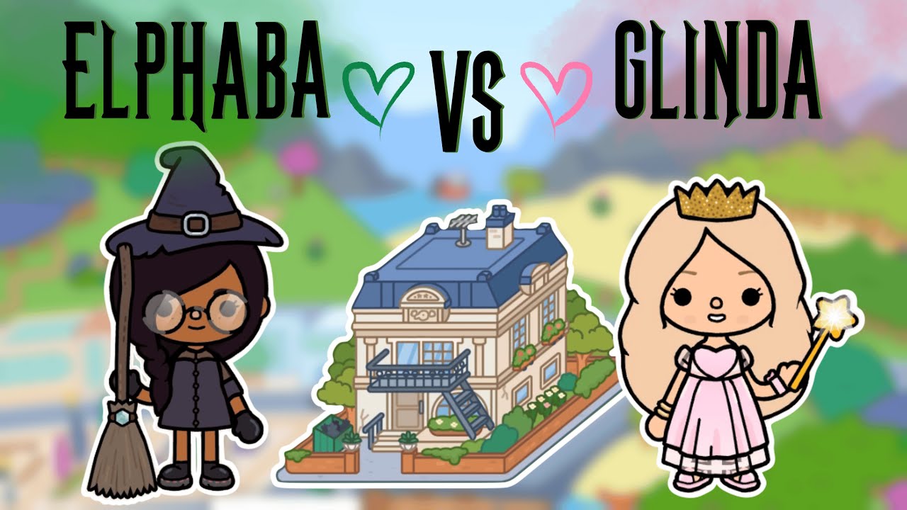 Elphaba vs. Glinda 💚💗 WICKED Inspired Beak Street Building Toca Boca ...