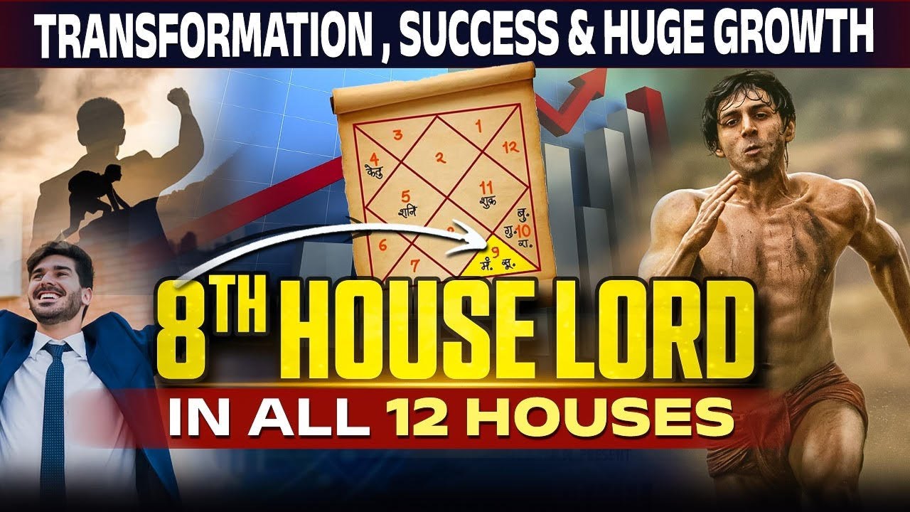8th Lord in 12 Houses. Transformations , Hidden Power & Huge Growth # ...