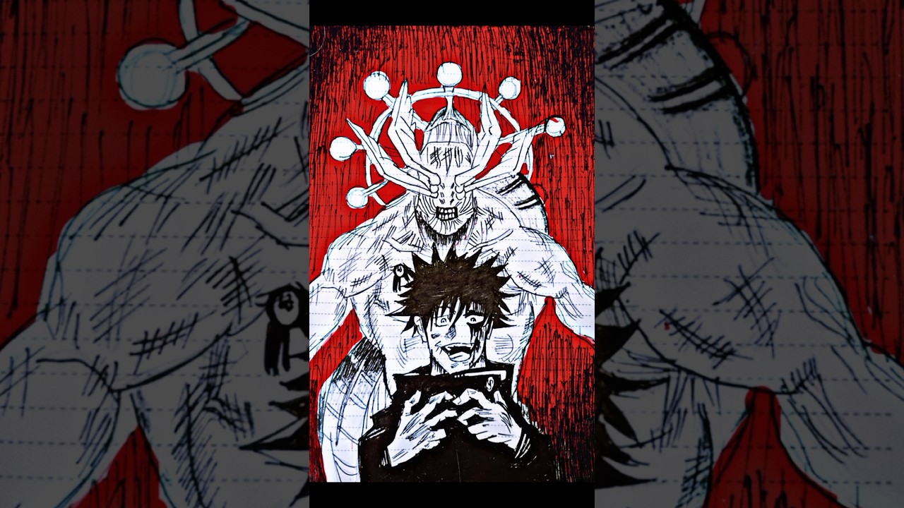 [ summoning mahoraga] Drawing Megumi fushiguro #drawing #shprts #jjk # ...