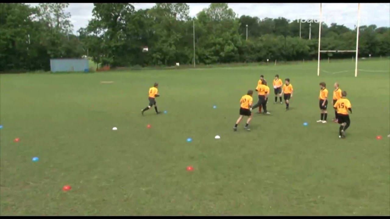 Basic Rugby Drills - Miss pass - Behind - YouTube