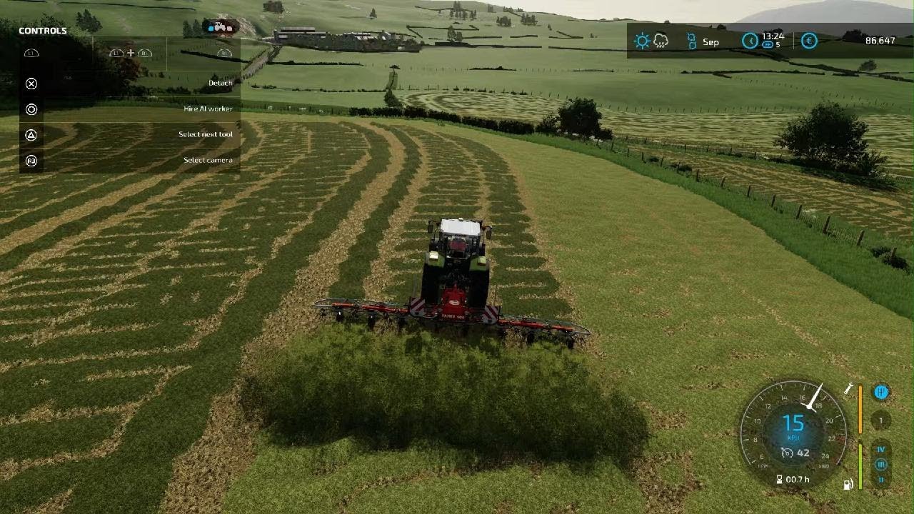 Tedding grass for cows | Fairhead | FS22 | episode 2 - YouTube