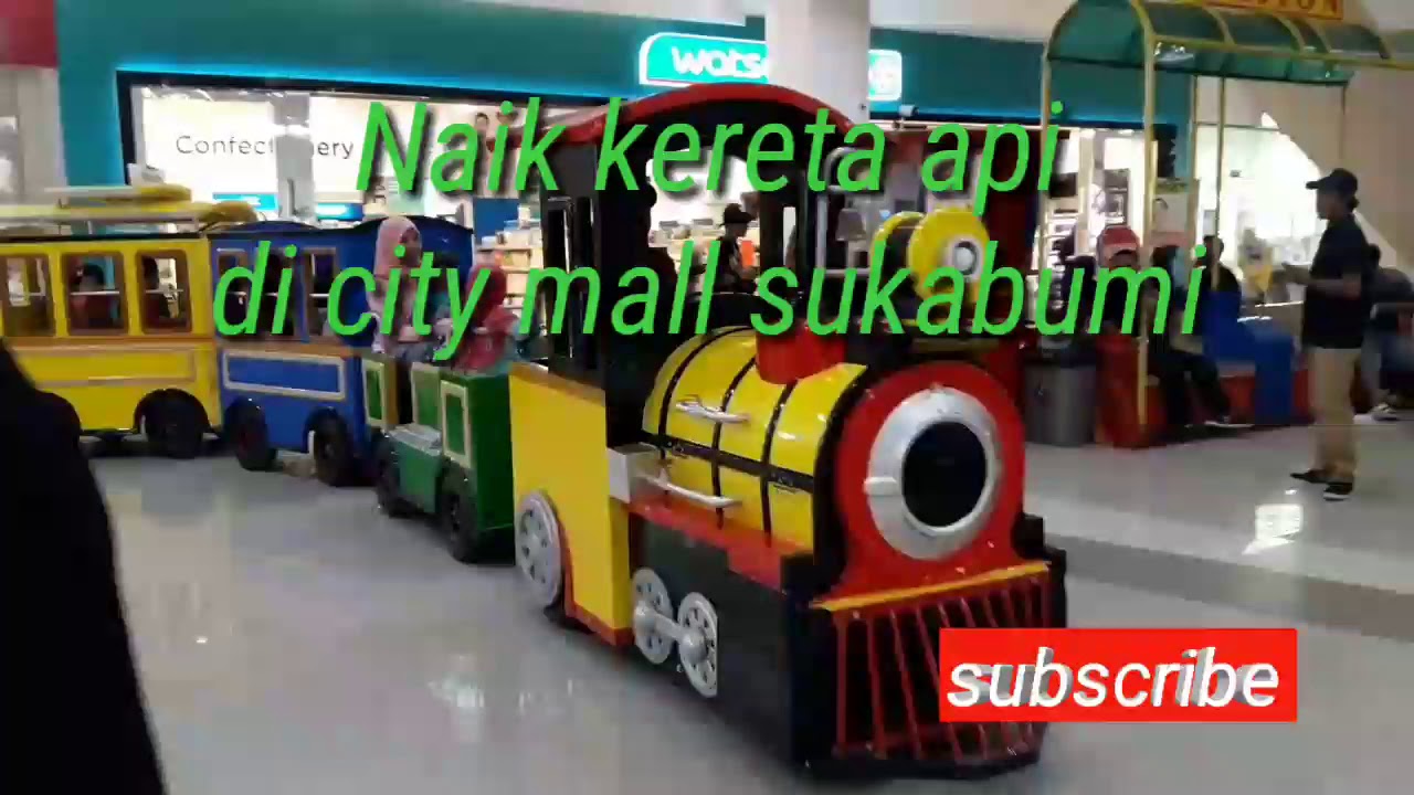 Naik kereta api city mall - YouTube