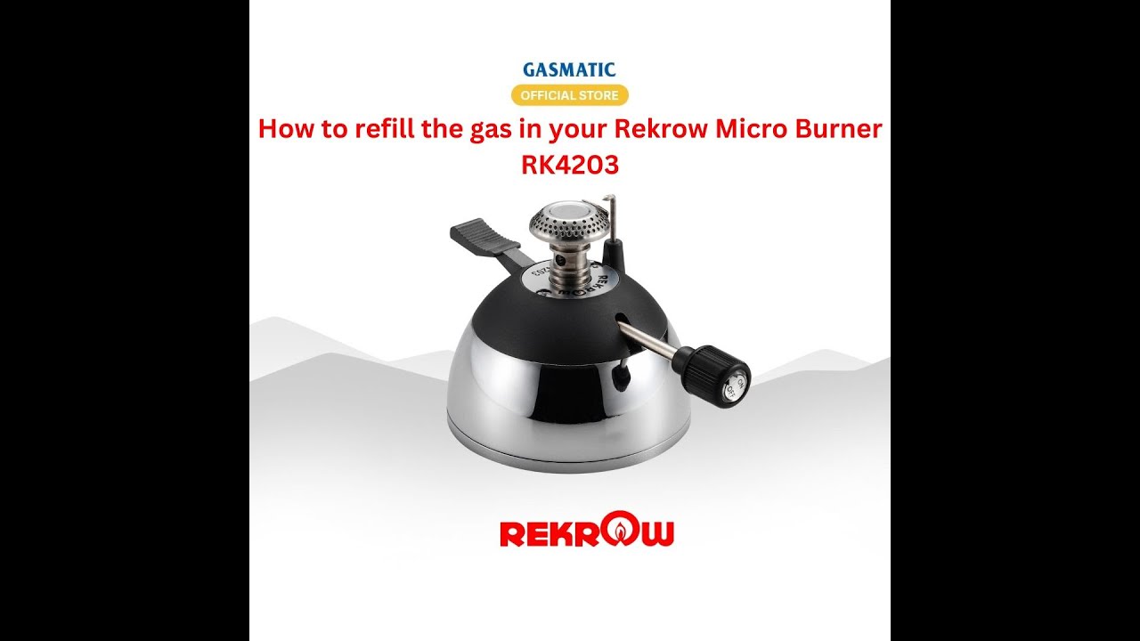 วิธีเติมแก๊ส เตาพกพา Rekrow RK4203 - How to refill gas into Micro ...