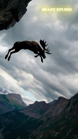 Flying Elk Defies Gravity: Soaring Through the Sky with Majestic Calls ...