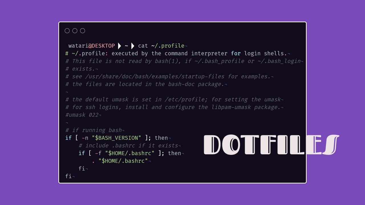 DotFiles for Linux and BASH || Explanation and best practices and - YouTube