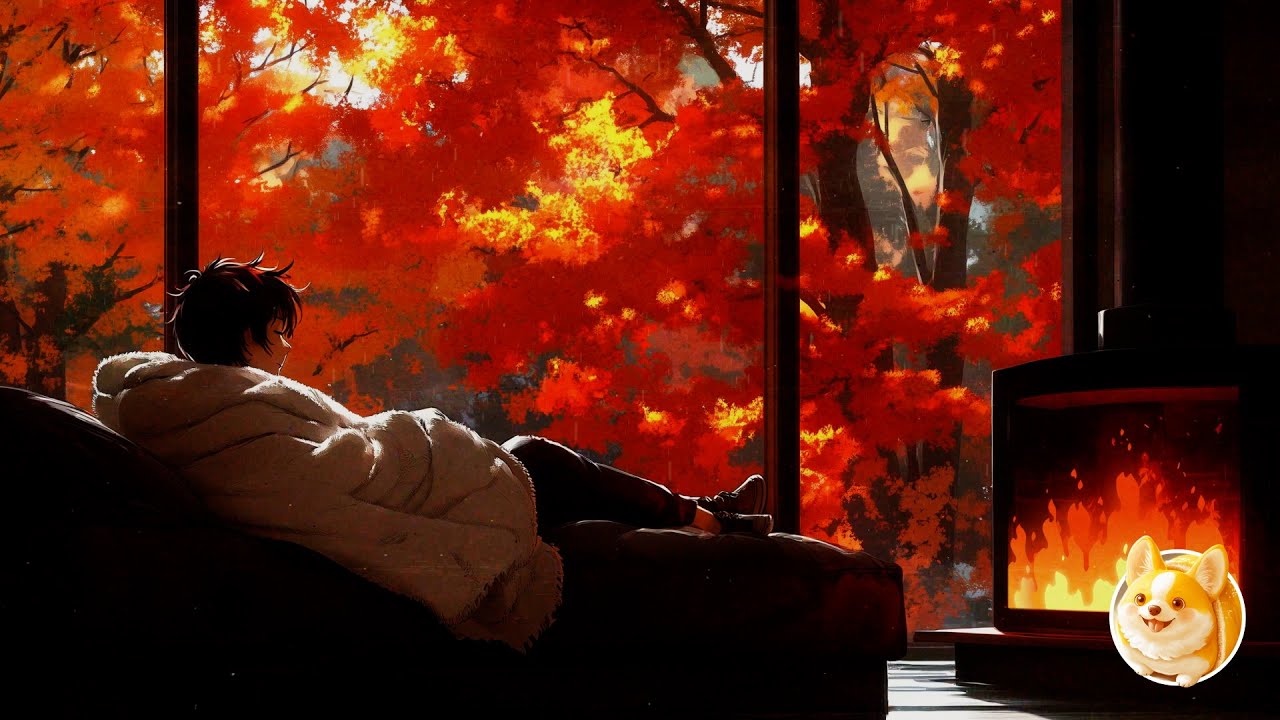 Cozy Fall Vibes 🍂🔥🎮 Lo-Fi Music to game to and sleep to 🎶 - YouTube
