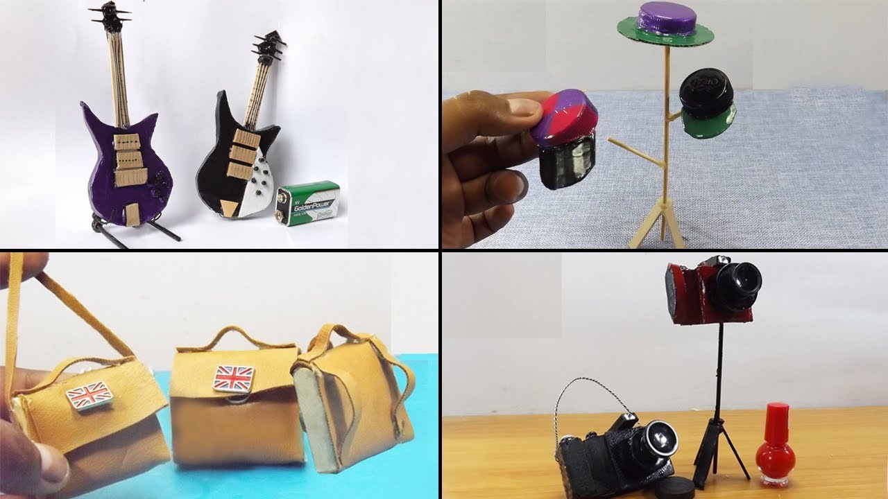 4 Easy Miniature Crafts for Dollhouse #2 | How to & DIY - Toys for Kids ...