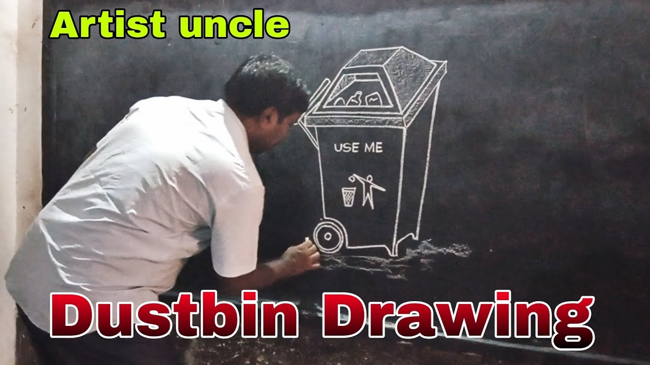 How to draw Dustbin step by step#dustbin_drawing#artist_uncle - YouTube