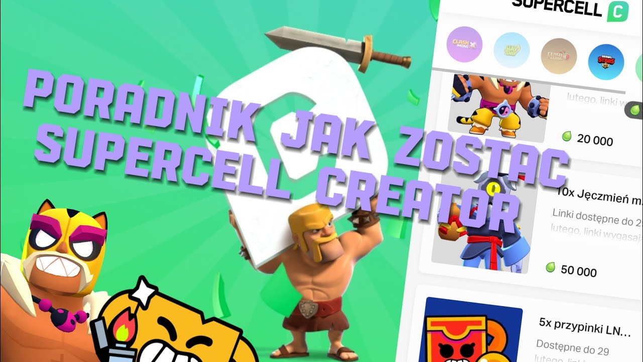 Poradnik jak zostać supercell creator - YouTube