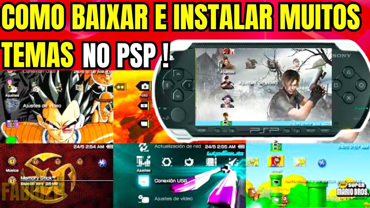COMO BAIXAR E INSTALAR MUITOS TEMAS NO PSP | 2024 - YouTube