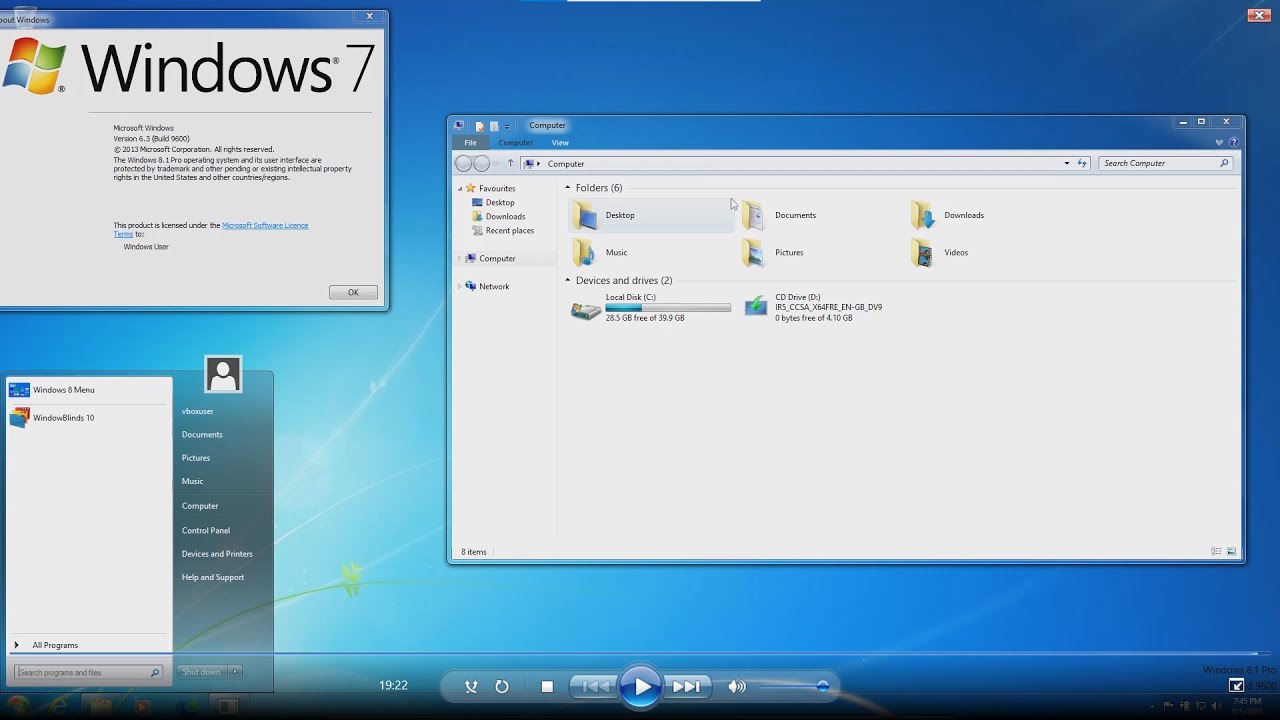 How to transform windows 8.1 into windows 7 - YouTube