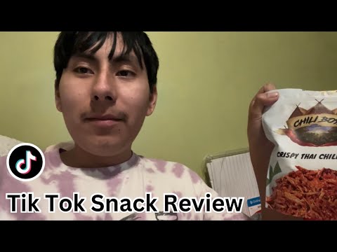 Trying Chili Boys Crispy Thai Chili Snack Tik Tok Snack - YouTube