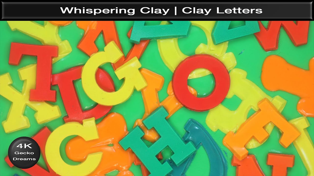 ASMR | Whispering Clay | Clay Letters - YouTube