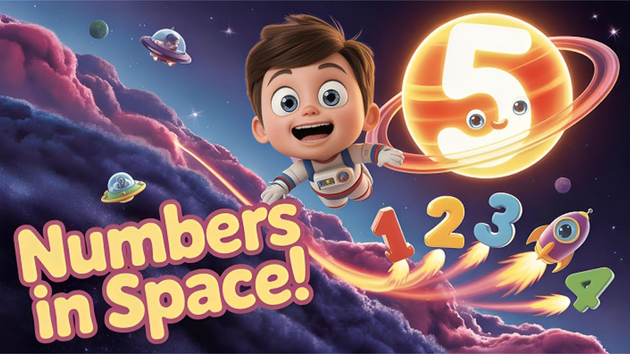 NUMBERS IN SPACE 🚀 | Learn 1 to 20 with Fun Rockets & Planets! |Count ...