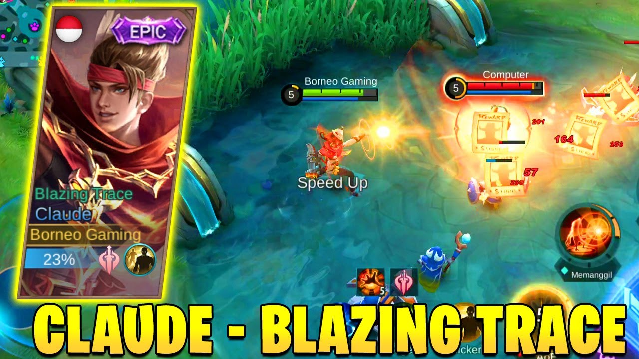CLAUDE - BLAZING TRACE | NEW EPIC BLAZING FORCE SKIN | MOBILE LEGENDS ...