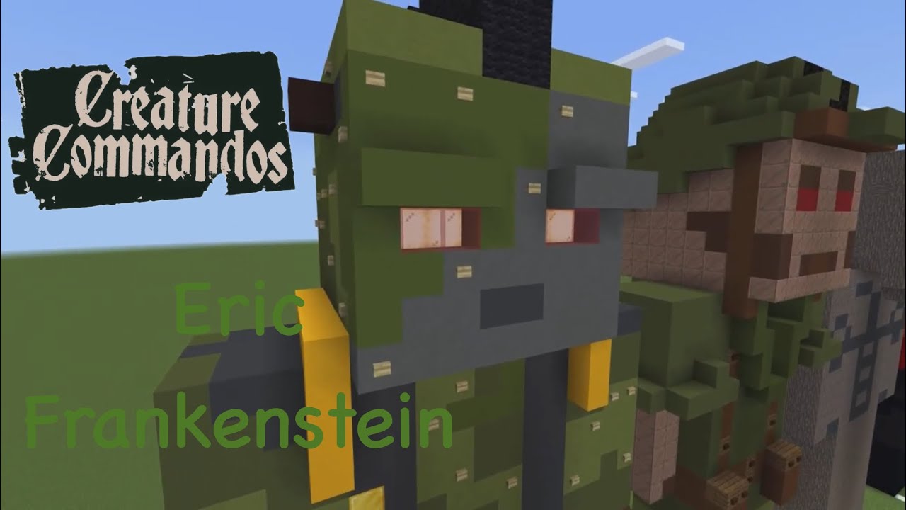 Minecraft Eric Frankenstein (Creature Commando's) Statue Tutorial - YouTube