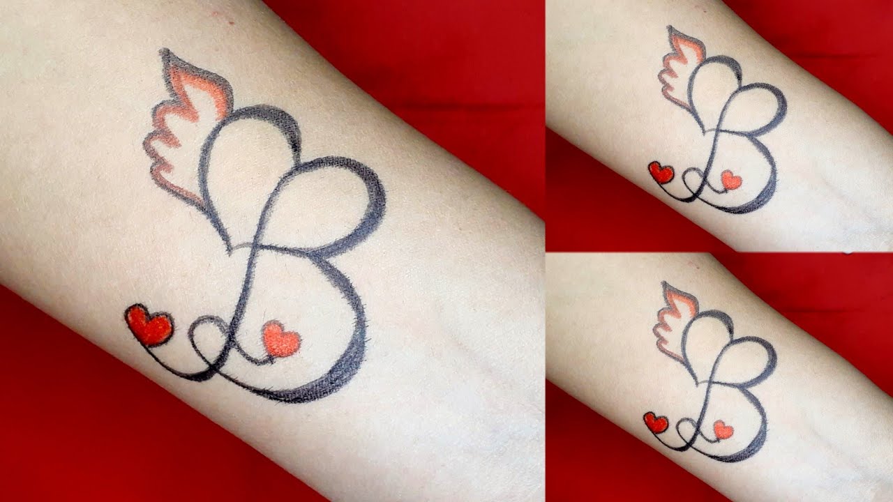 'B' Letter Tattoo Design On hand alphabet 'B' Tattoo Mehndi designs ...