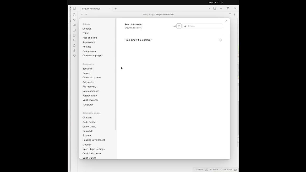 Obsidian sequence hotkeys - YouTube