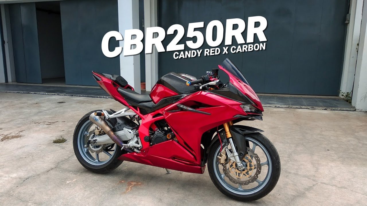 CBR 250RR Candy Red x Carbon! - YouTube