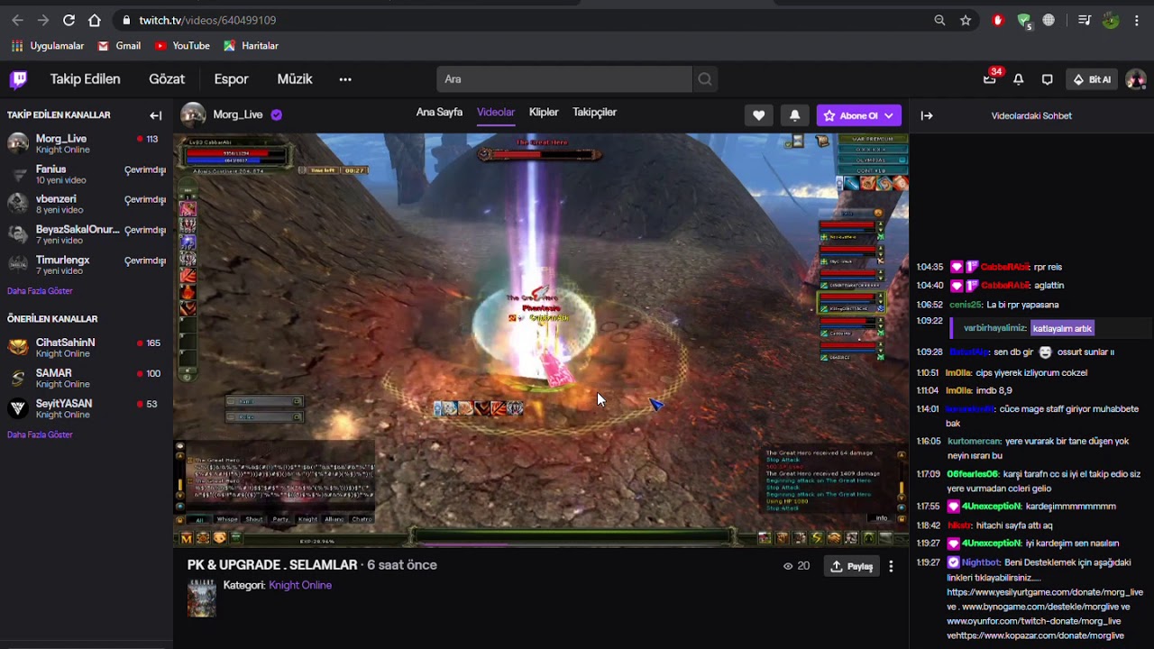 Morg Live PK & UPGRADE SELAMLAR Twitch Google Chrome 2020 06 04 09 02 ...
