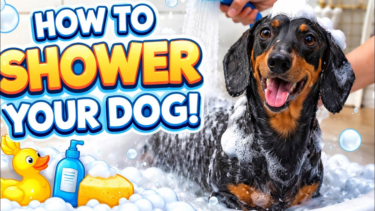 How To Shower Your Dog! Stress Free! - YouTube