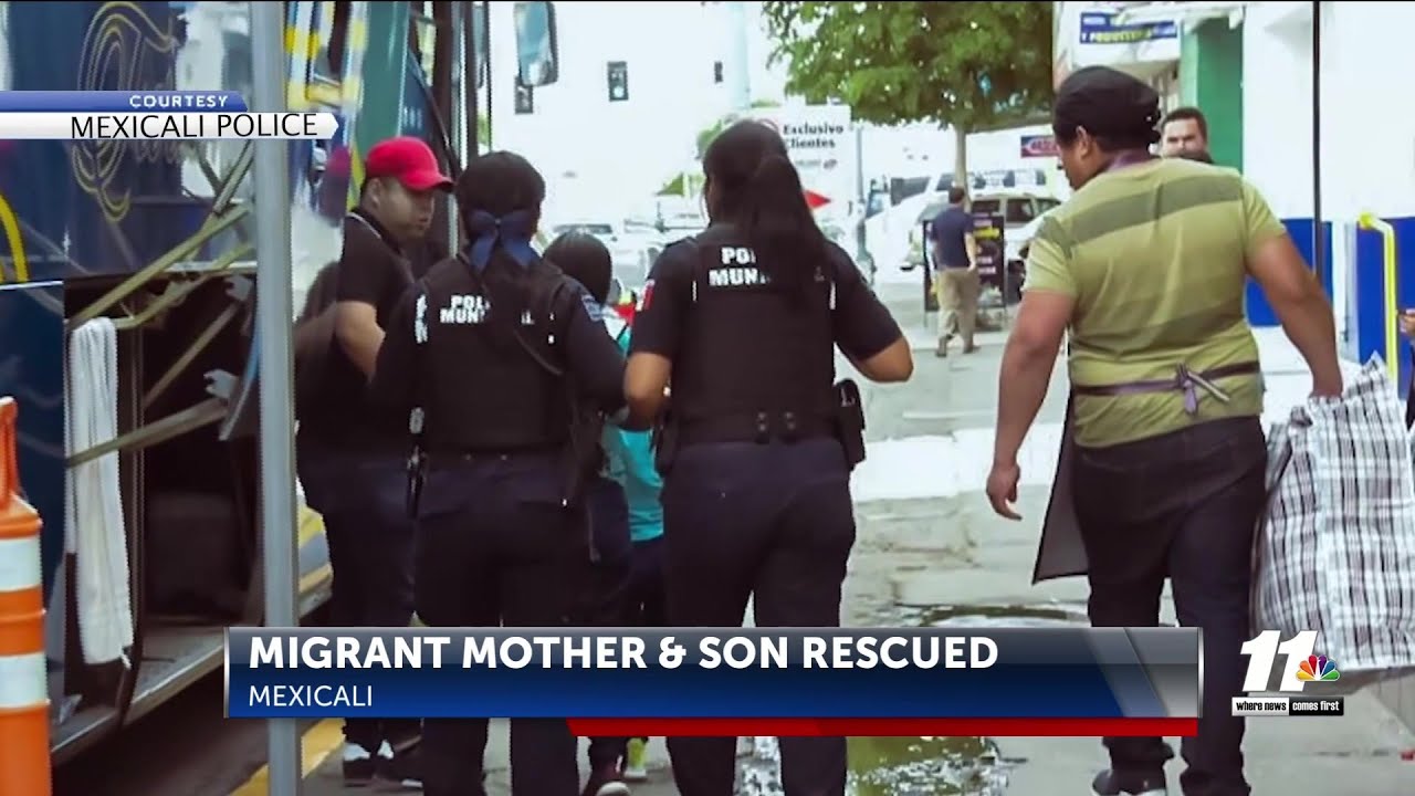 Migrant mother and son rescued - YouTube