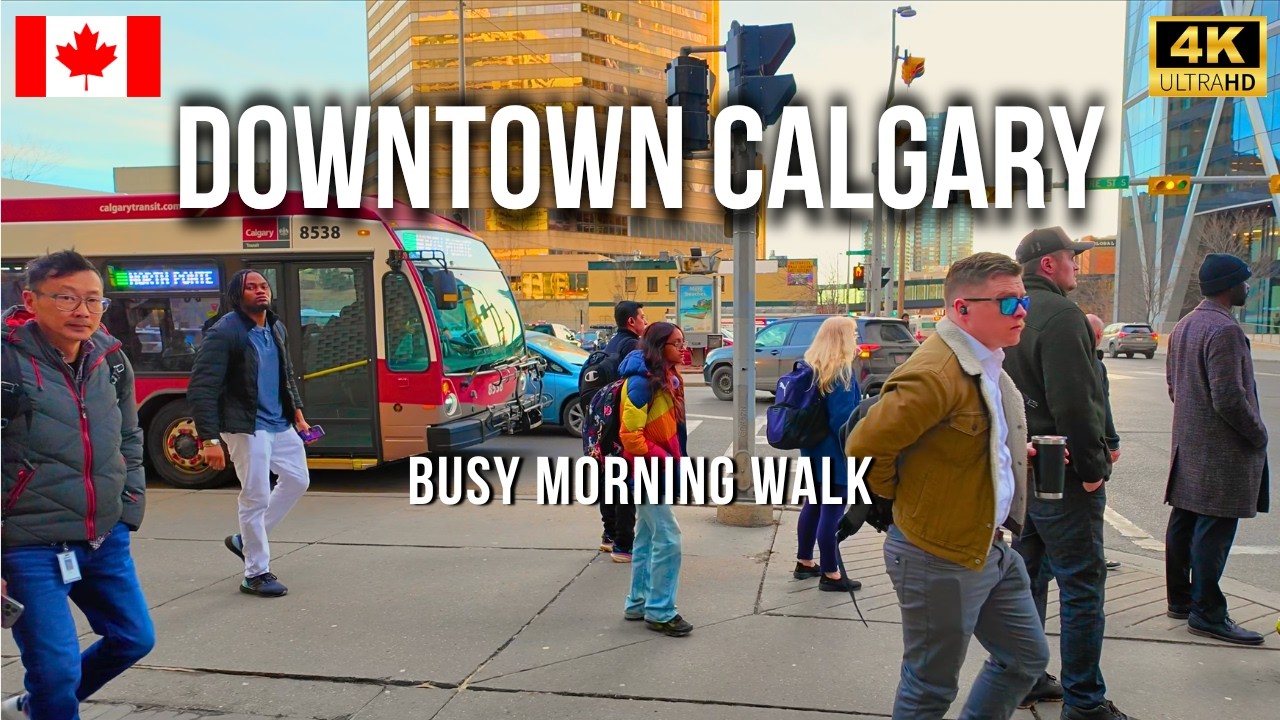 Downtown Calgary Wakes Up 🇨🇦 | Morning Rush Hour 4K City Walk - YouTube