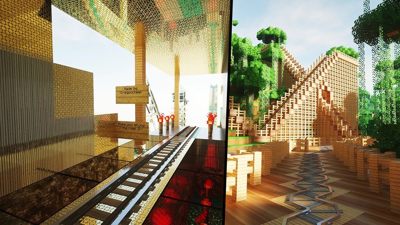 Minecraft 2020 - Roller Coaster - Extreme Graphics - Ray Tracing - 4K ...