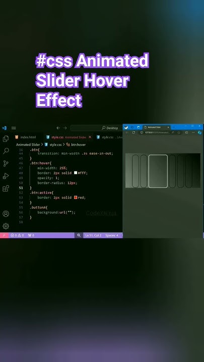 Css Animation Animated Hover Slider Effect Codexninja Css Csshovereffect Css Html Youtube