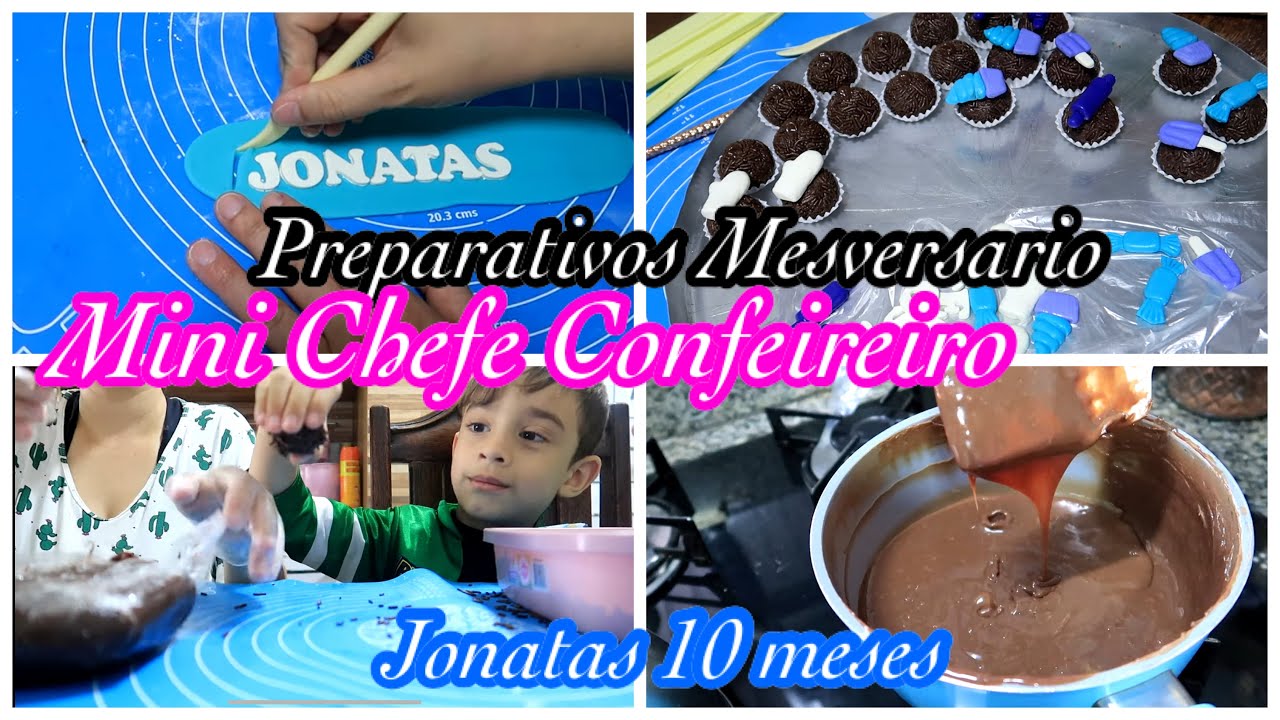 PREPARATIVOS MESVERSARIO 10 MESES - TEMA MINI CHEFE CONFEITEIRO - VLOG ...