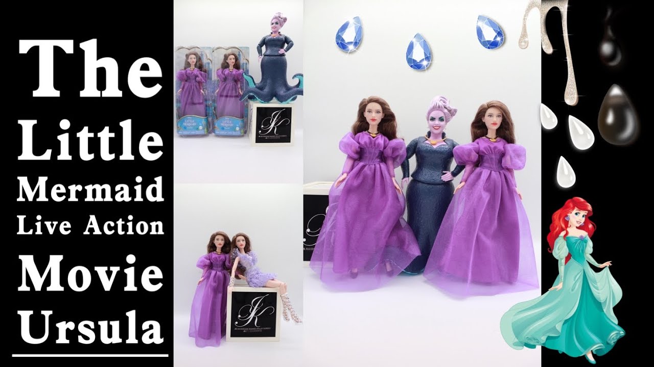 JK Barbie Dolls Collection ~ Unbox Disney Live Action Ursula The Little ...