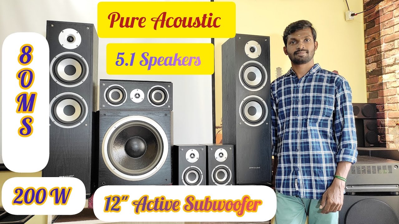 Pure Acoustic 5.1 Home Theatre Speakers For Sale. - YouTube