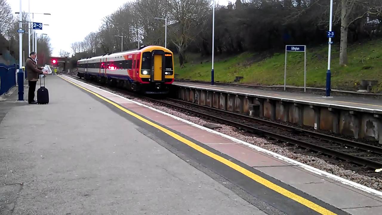 South West Trains Class 159 019 arriving at Gillingham (Dorset) Station ...